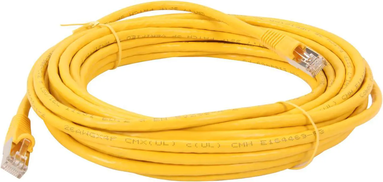 Coboc CY-CAT7-30- Yellow 30 ft. 600Mhz PIMF Network Cable - Newegg.com
