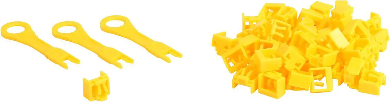 NTW NL-PBK50-YL net-Lock™ Locking RJ45 port/dust blocker with color ...