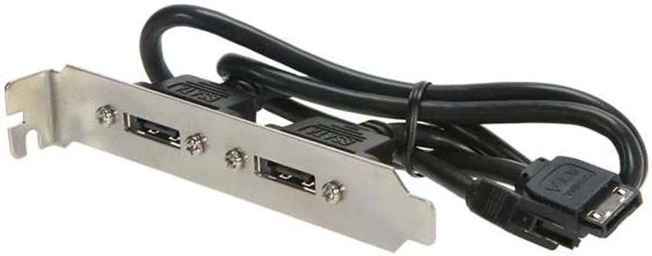 Nippon Labs eSATA Bracket Two SATA II internal cable to 2 port ESATA ...