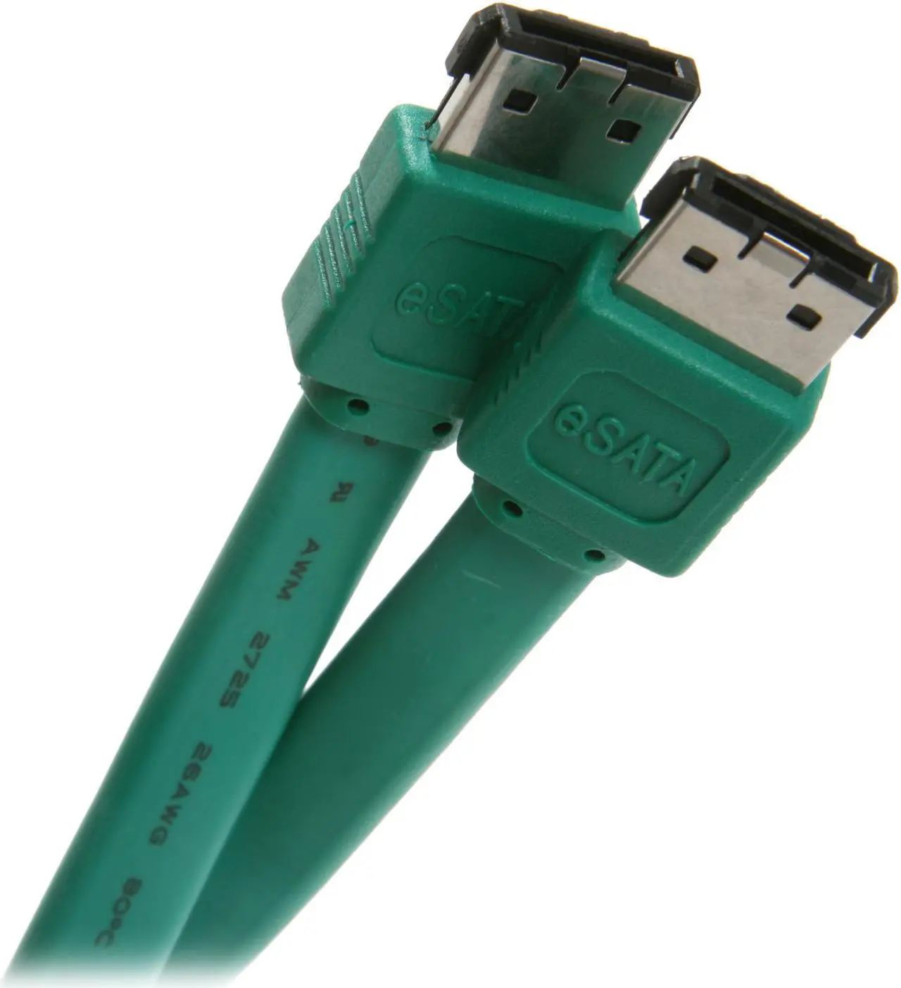 Nippon Labs ESATA-3-GN ESATA Male to ESATA Male Flat Cable – Green ...