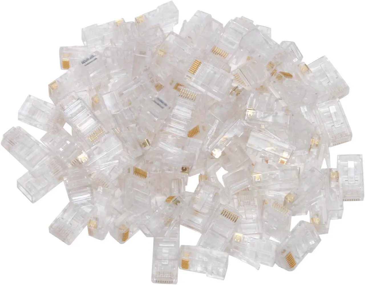 BYTECC Cat 6 Crystal Clear RJ-45 Tip/Connector, 100-Pack - Newegg.com
