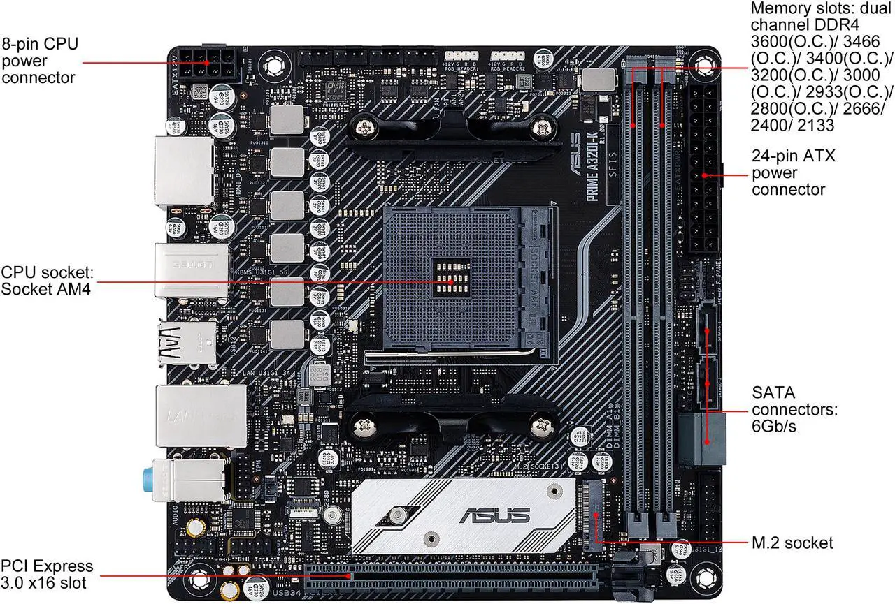 ASUS PRIME A320I-K/CSM AM4 Mini ITX AMD Motherboard - Newegg.com