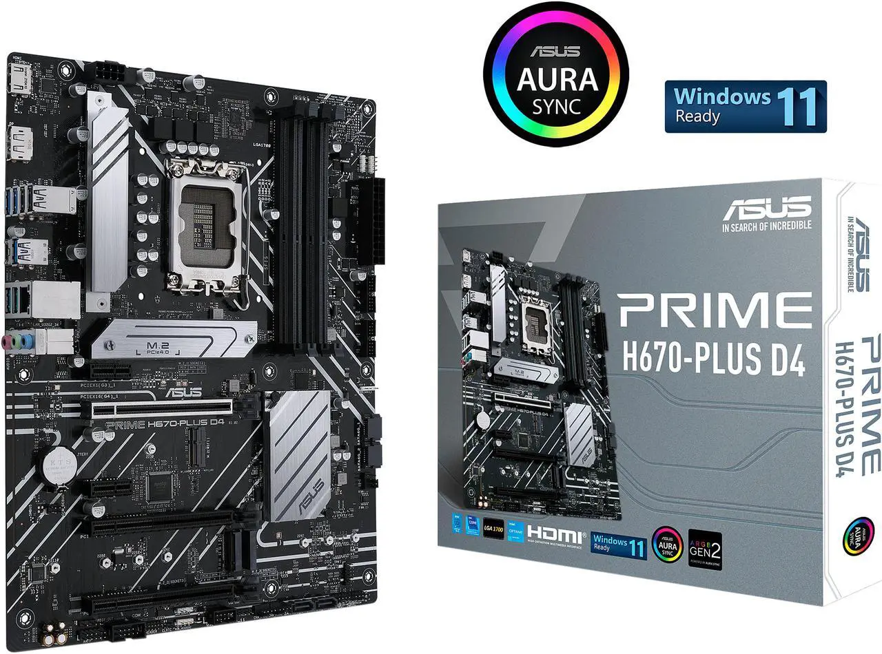 ASUS PRIME H670-PLUS D4 LGA 1700 (Intel 12th & 13th Gen) ATX ...