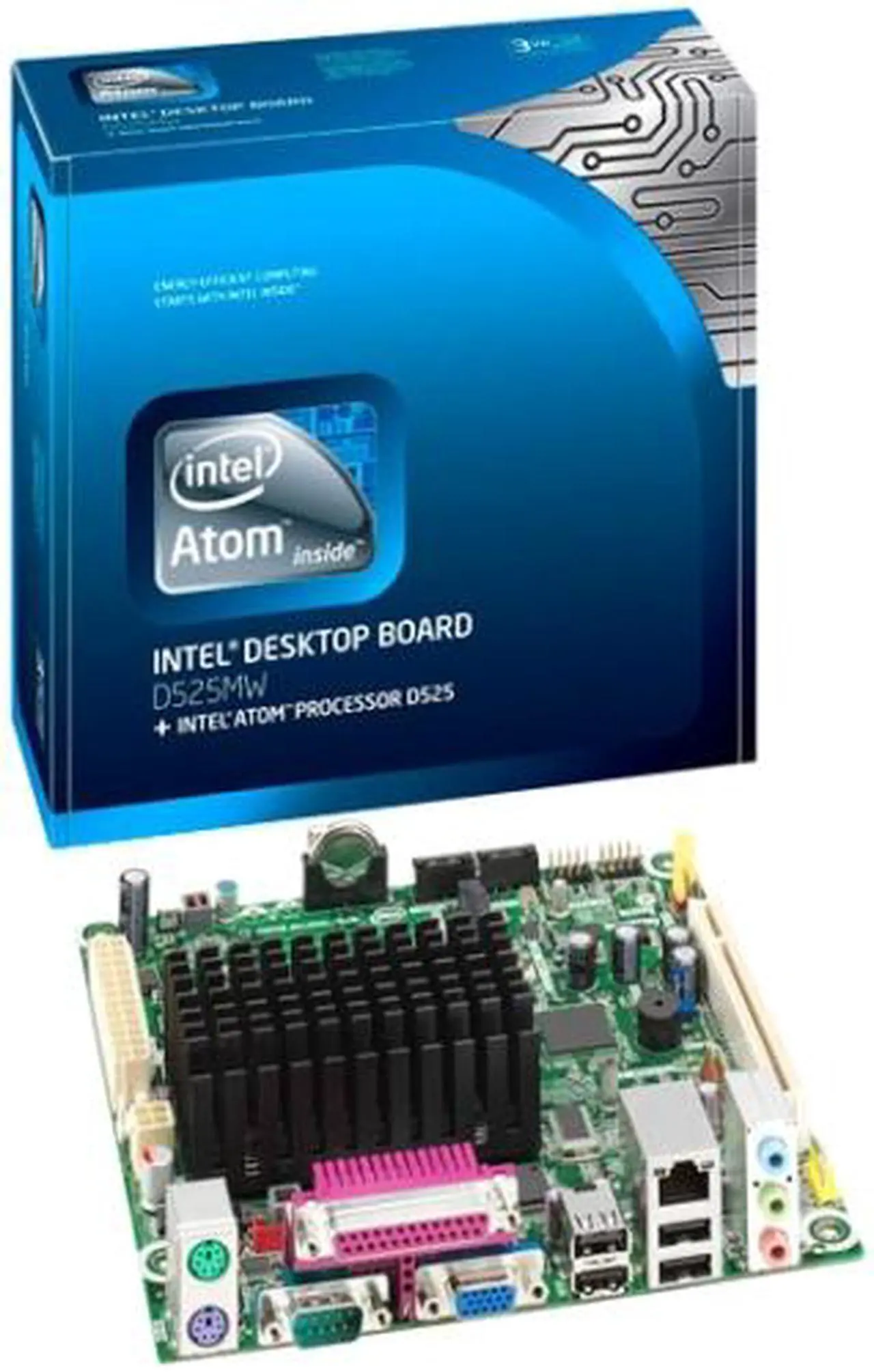 Intel BLKD525MW Intel Atom D525@ 1.8GHz (Dual Core) Mini ITX ...