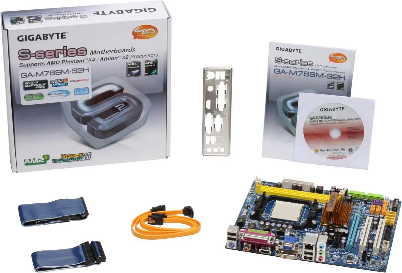 GIGABYTE GA-M78SM-S2H AM2+/AM2 Micro ATX AMD Motherboard - Newegg.com