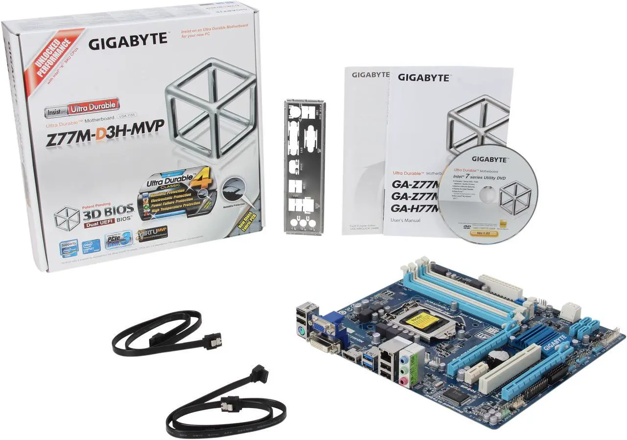 GIGABYTE GA-Z77M-D3H-MVP LGA 1155 Micro ATX Intel Motherboard - Newegg.com