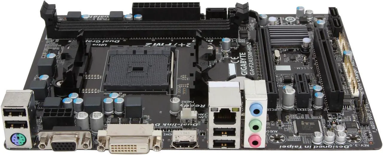 GIGABYTE GA-F2A55M-HD2 FM2 Micro ATX AMD Motherboard - Newegg.com