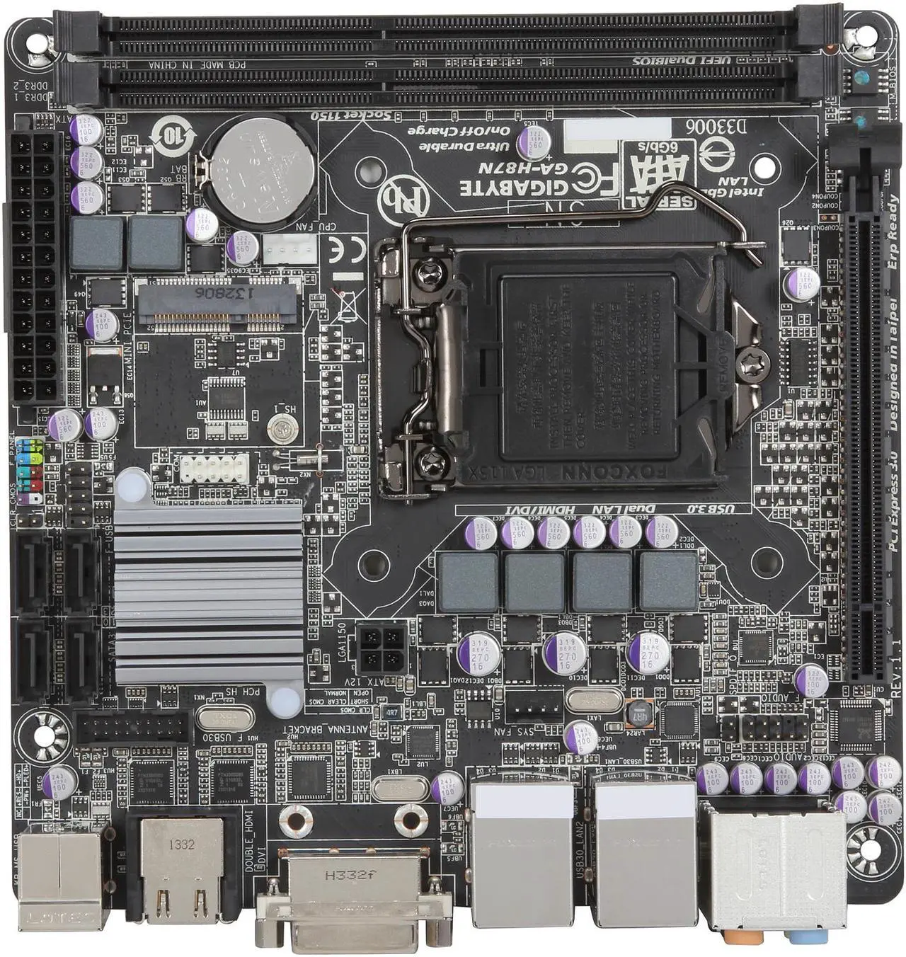 GIGABYTE GA-H87N LGA 1150 Mini ITX Intel Motherboard - Newegg.com