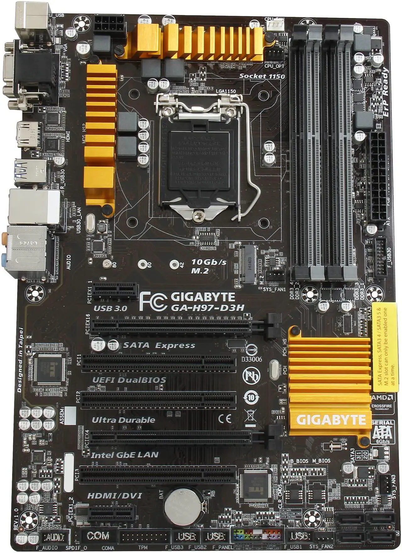 GIGABYTE GA-H97-D3H LGA 1150 ATX Intel Motherboard - Newegg.ca