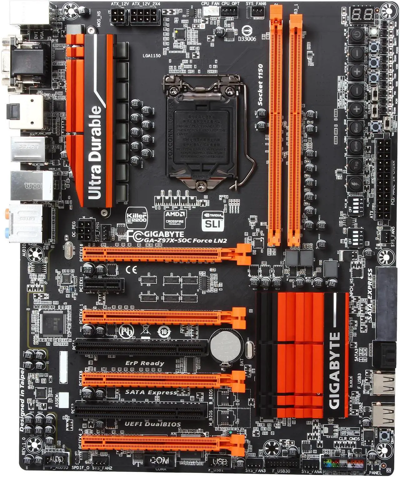 GIGABYTE GA-Z97X-SOC FORCE LN2 LGA 1150 ATX Intel Motherboard - Newegg.com