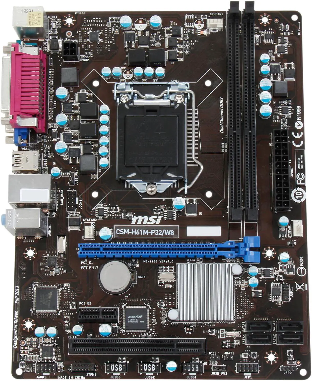 MSI CSM-H61M-P32/W8 LGA 1155 Micro ATX Intel Motherboard - Newegg.com