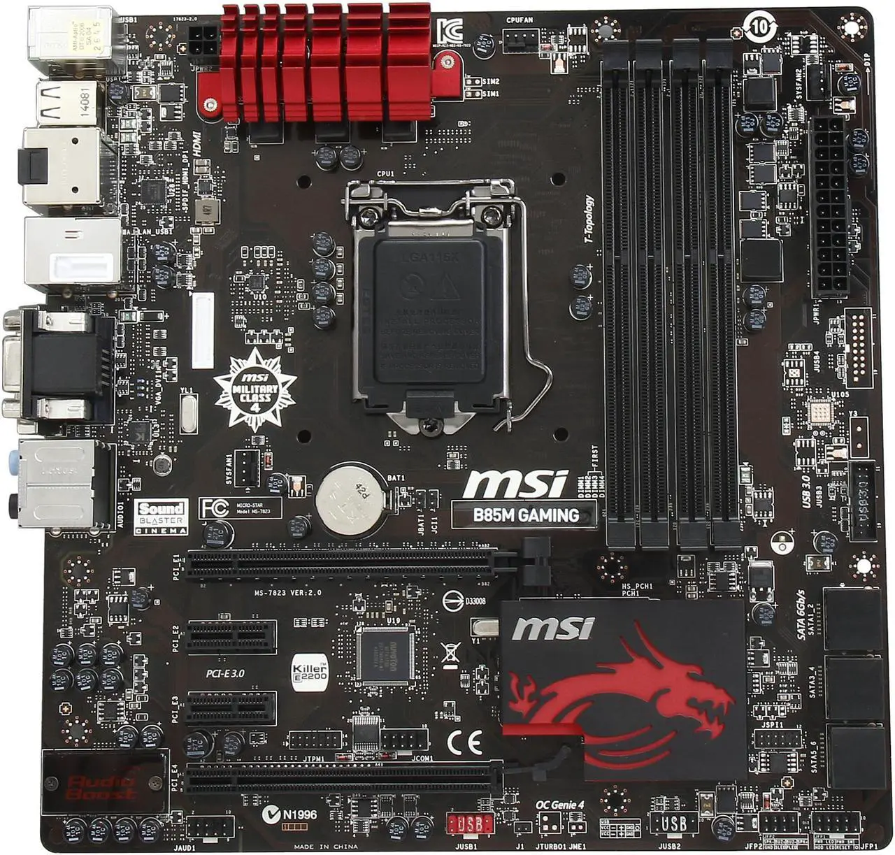 MSI B85M GAMING LGA 1150 Micro ATX Intel Motherboard - Newegg.com