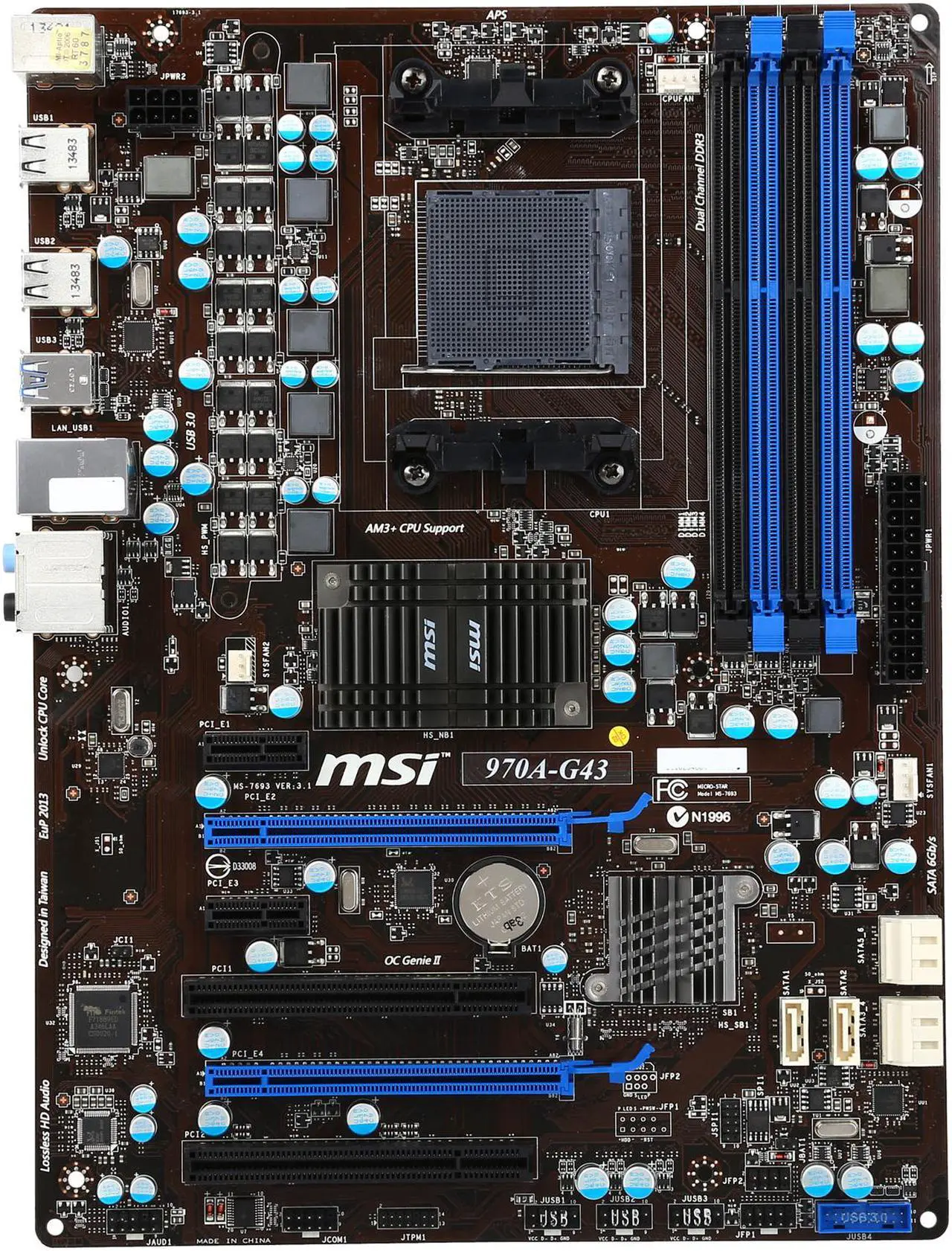 Refurbished: MSI 970A-G43 ATX AMD Motherboard Certified Refurbished ...