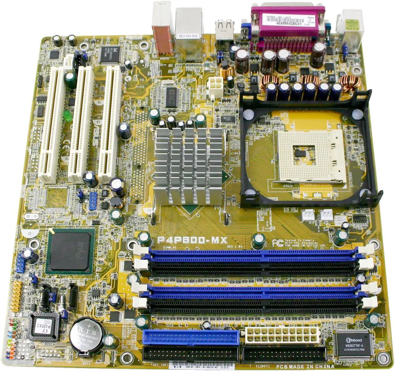 Open Box: ASUS P4P800-MX Socket 478 Micro ATX Intel Motherboard ...