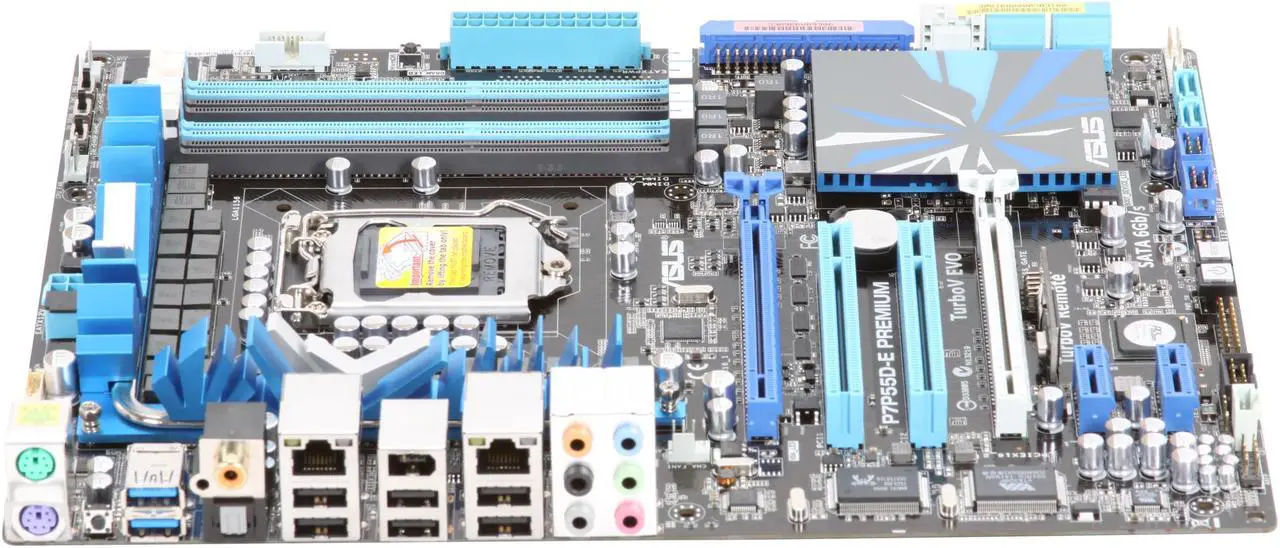 ASUS P7P55D-E Premium LGA 1156 Intel P55 SATA 6Gb/s USB 3.0 Intel ...
