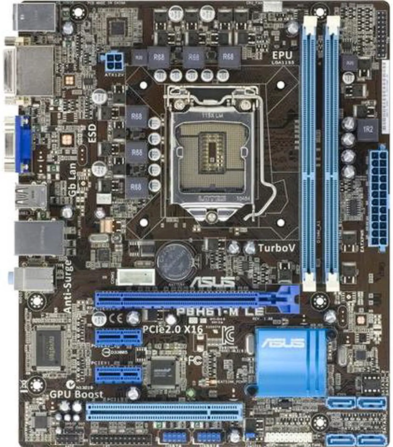 Asus P8H61-M LE/CSM Desktop Motherboard - Intel H61(B3) Express Chipset ...