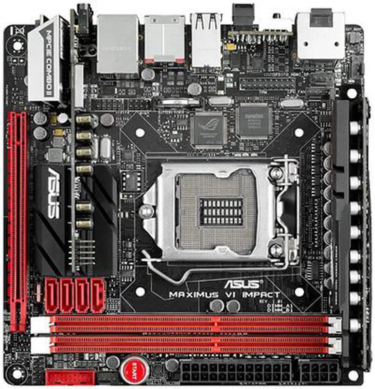 Refurbished: ASUS MAXIMUS VI IMPACT LGA 1150 Mini ITX Intel Motherboard - Newegg.com