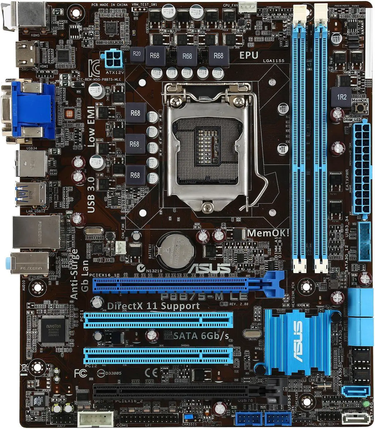 Refurbished: ASUS P8B75-M LE-R LGA 1155 Micro ATX Intel Motherboard ...