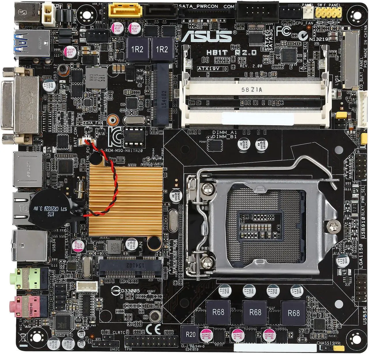 ASUS H81T R2.0/CSM LGA 1150 Thin Mini-ITX Intel Motherboard - Newegg.com