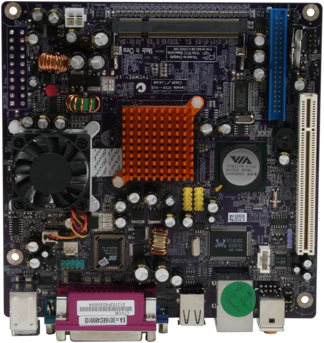 ECS C7VCM VIA C7 Mini ITX Motherboard / CPU Combo - Newegg.com