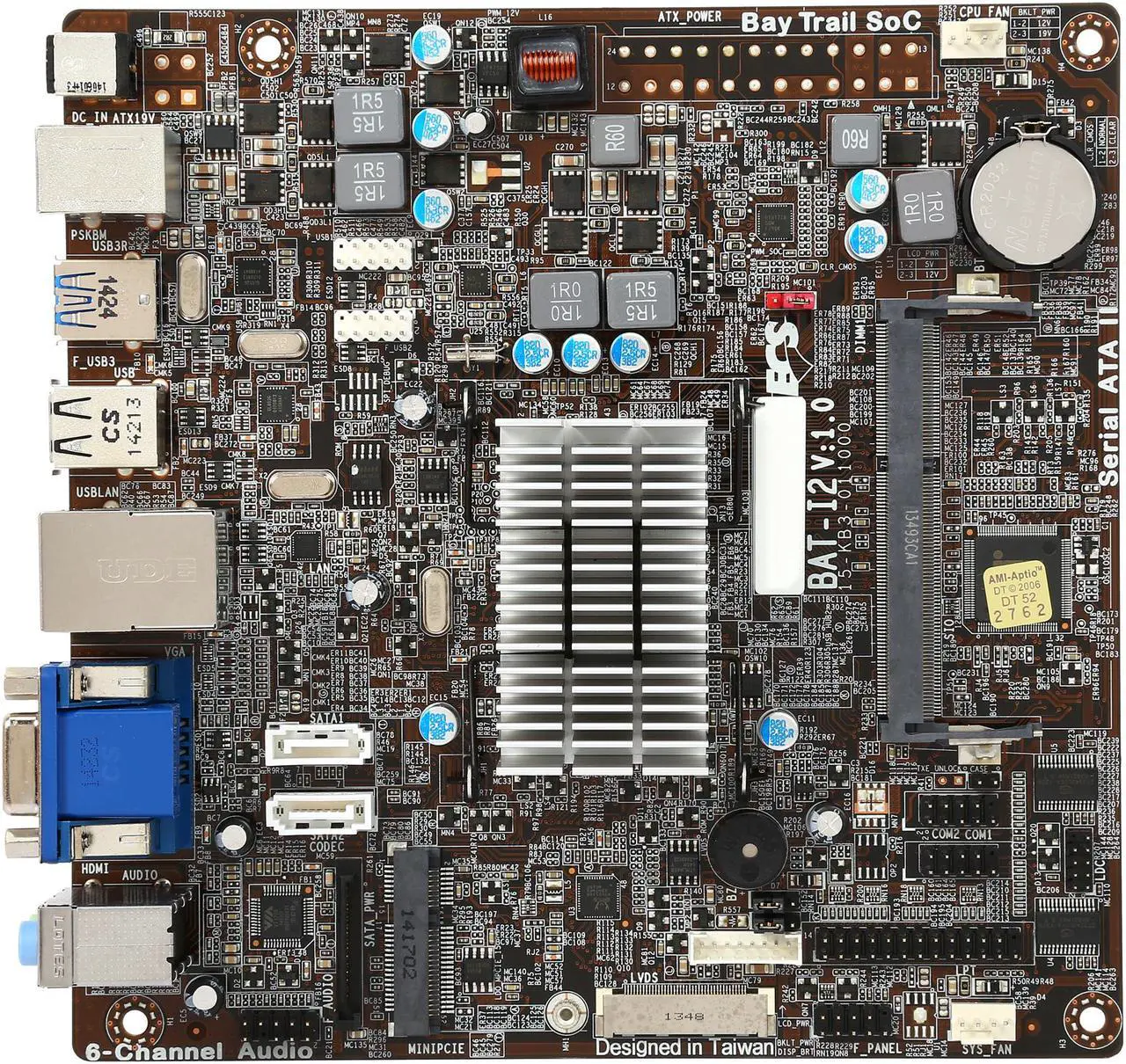 ECS BAT-I2/J1900 (1.0) Intel Celeron Processor J1900 Mini ITX Motherboard / CPU Combo - Newegg.com