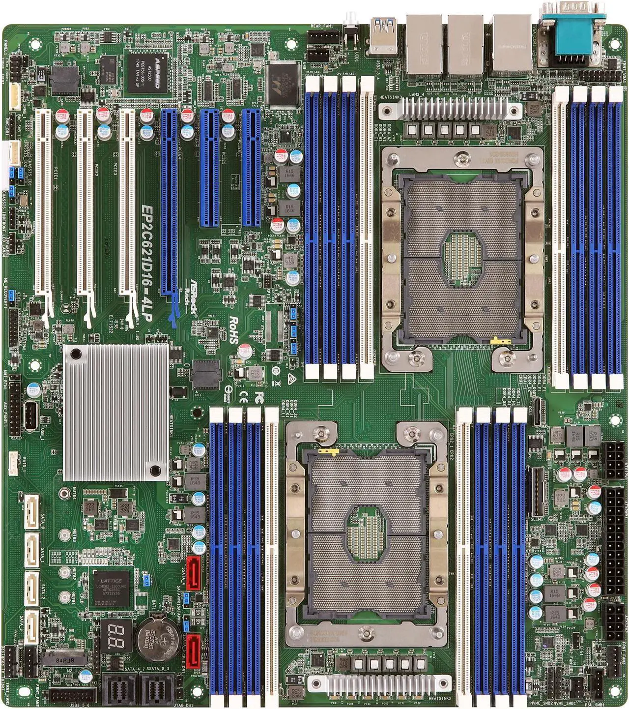 AsRock Rack EP2C621D16-4LP EEB Server Motherboard Dual Socket LGA 3647 ...