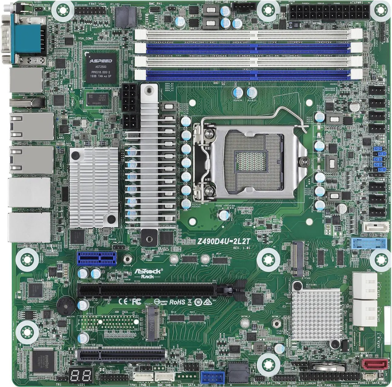AsRock Rack Z490D4U-2L2T mATX Server Motherboard Intel 10th Gen. Core ...