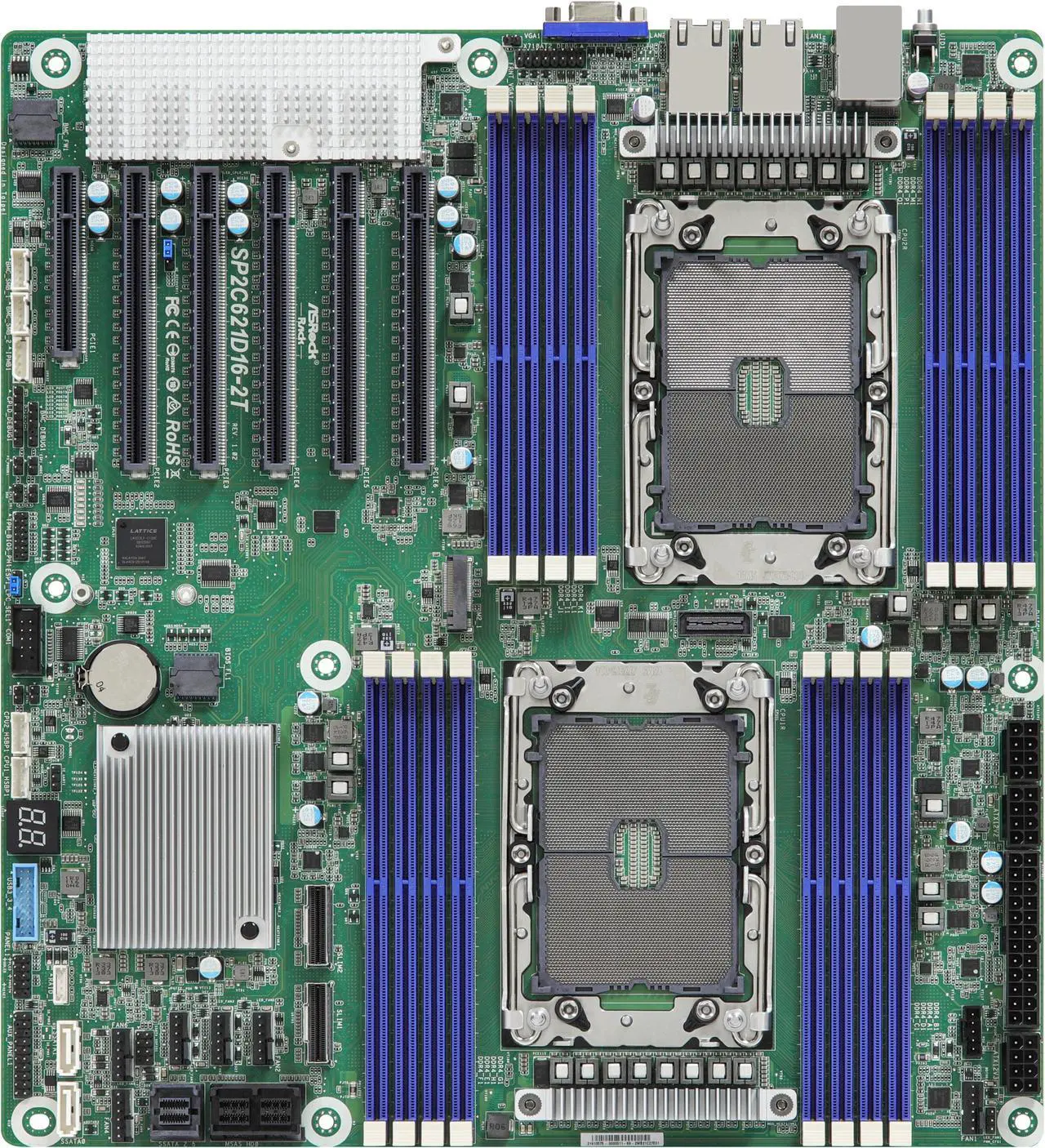 AsRock Rack SP2C621D16-2T EEB Server Motherboard,Dual Socket P+ (LGA ...