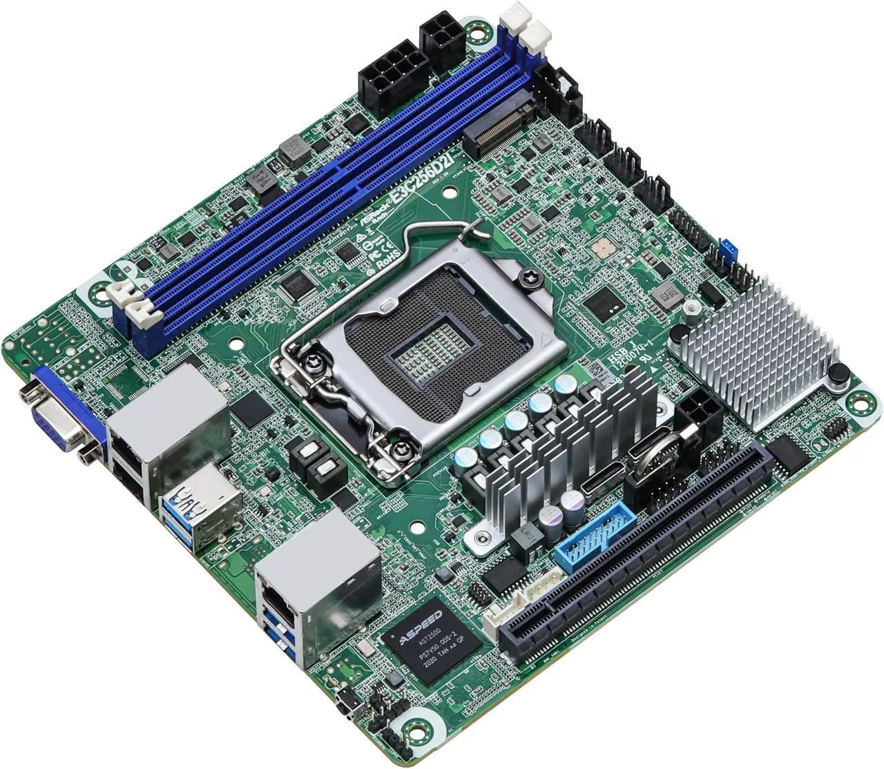 AsRock Rack E3C256D2I Mini ITX Server Motherboard - Newegg.com