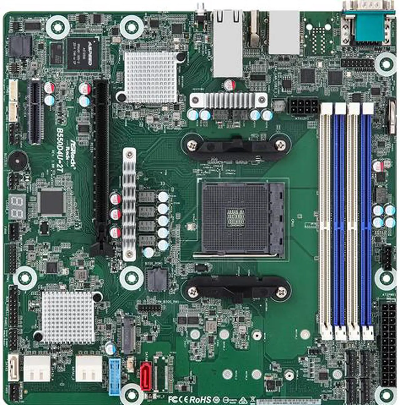 AsRock Rack B550D4U Micro-ATX Server Motherboard AMD AM4 (PGA1331 ...