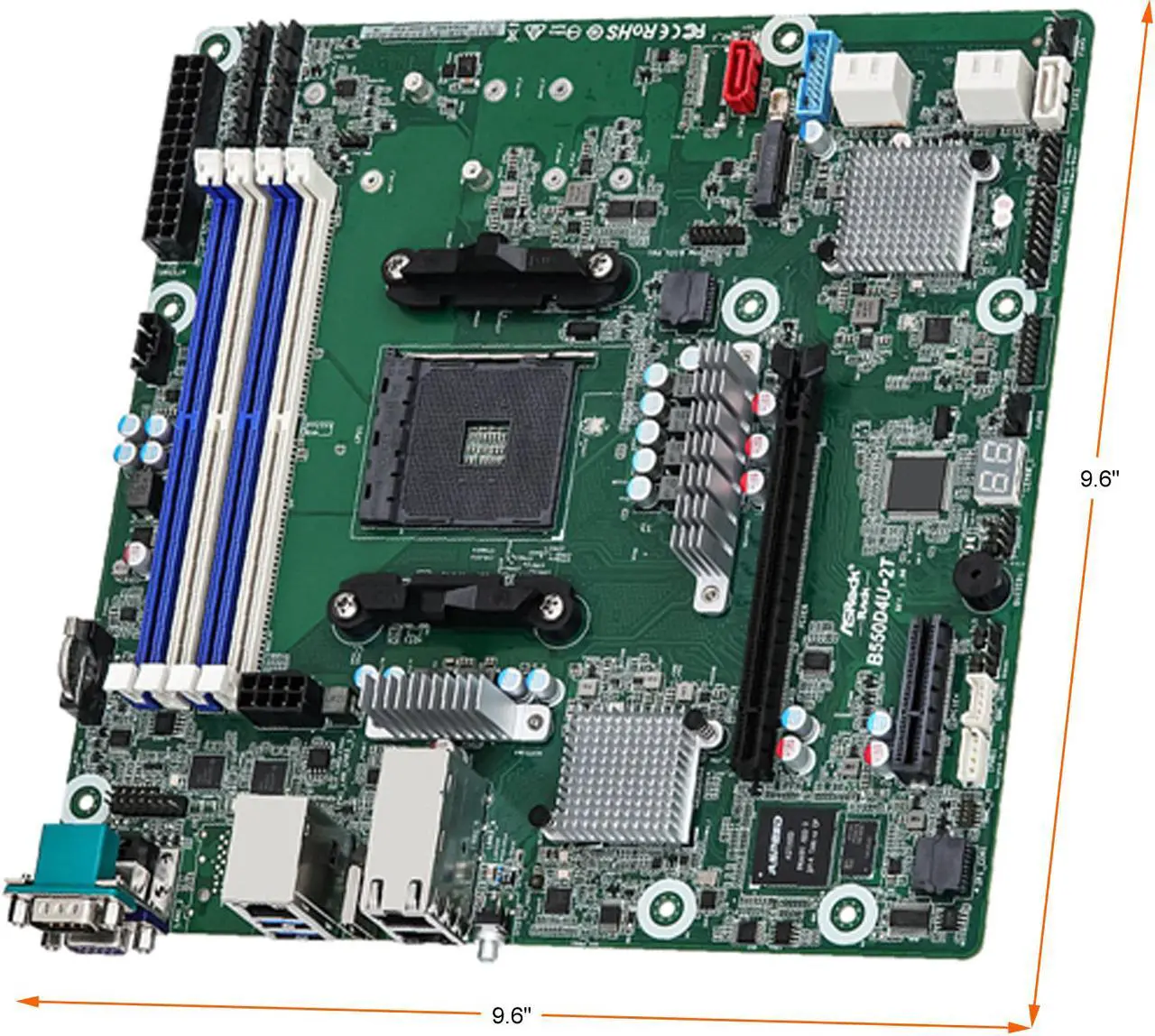 AsRock Rack B550D4U Micro-ATX Server Motherboard AMD AM4 (PGA1331 ...
