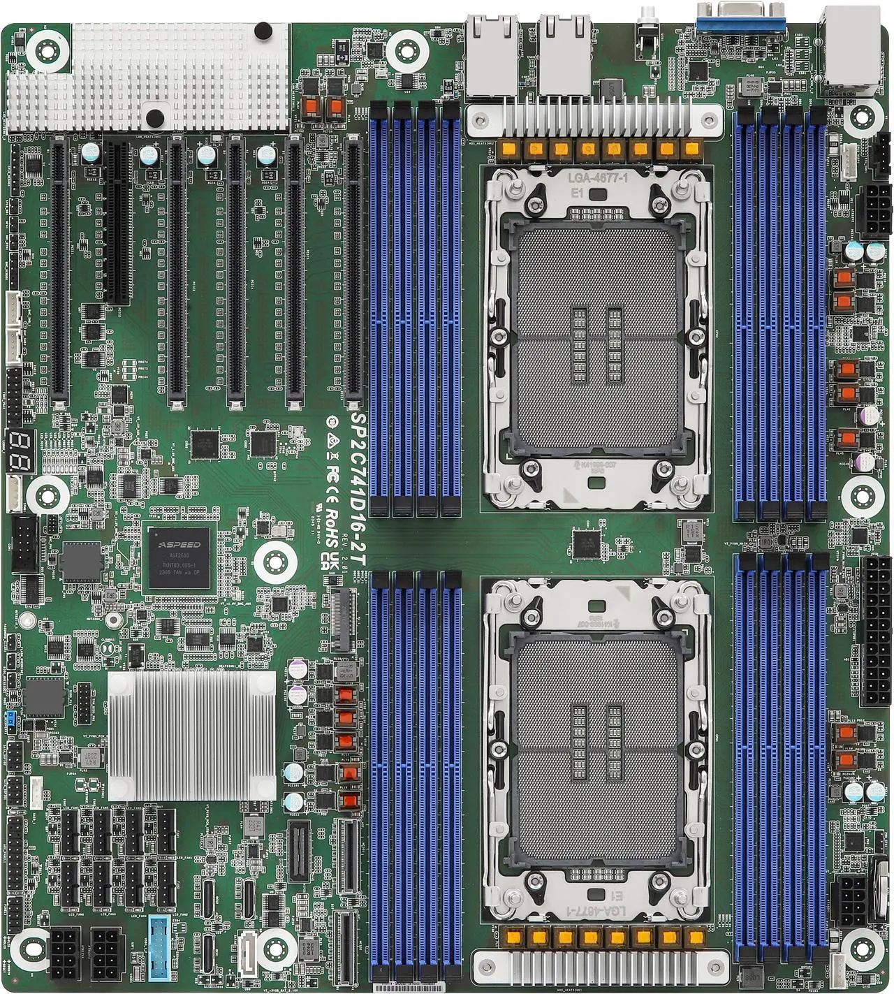 ASRock Rack Server Motherboard SP2C741D16-2T EEB 1+1 Socket E (LGA 4677 ...