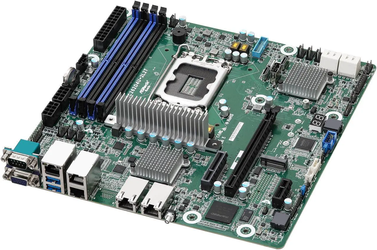 ASRock rack EC262D4U-2L2T Micro-ATX Server Motherboard, Intel® Xeon® 6300-series, Xeon® E-2400 ...
