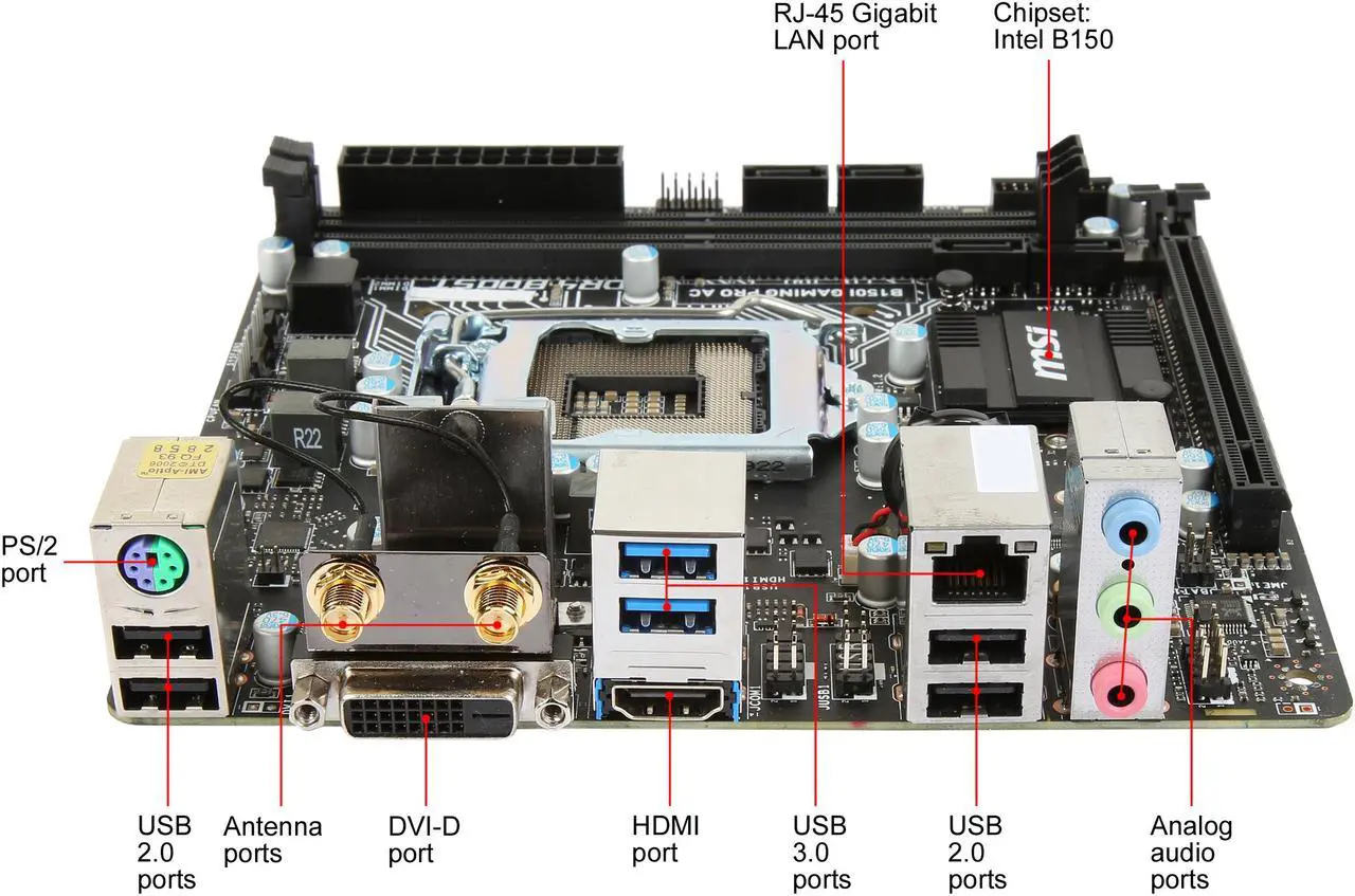 Open Box: MSI B150I GAMING PRO AC LGA 1151 Mini ITX Intel Motherboard - Newegg.com