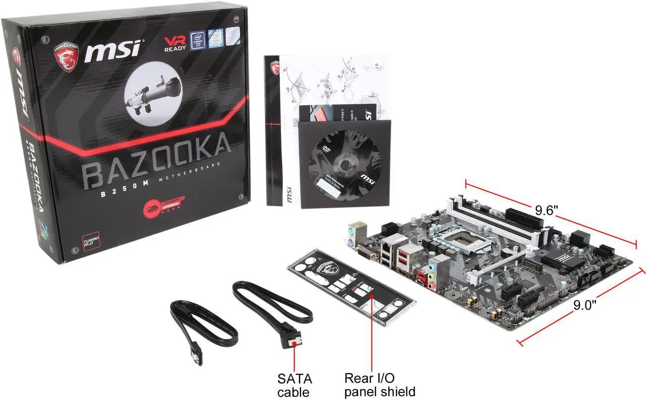 Refurbished: MSI B250M BAZOOKA LGA 1151 Micro ATX Motherboards - Intel ...