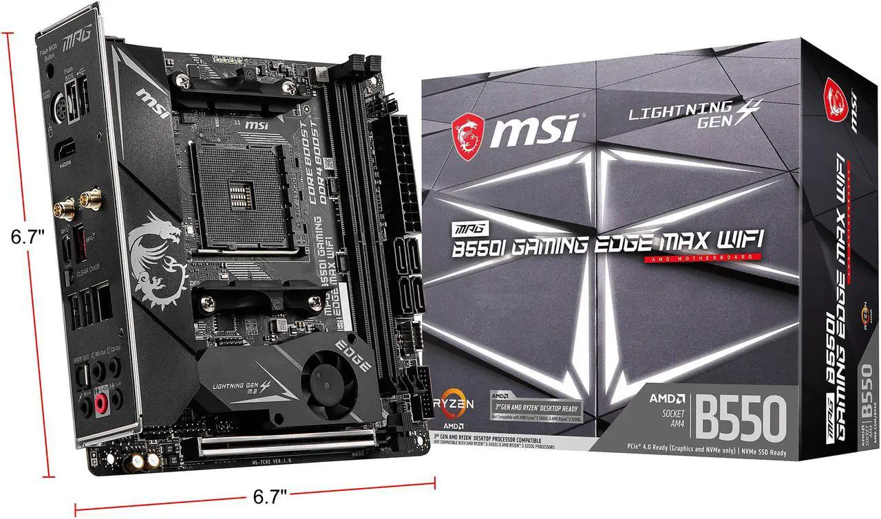 MSI MPG B550I GAMING EDGE MAX WIFI AM4 Mini ITX AMD Motherboard - Newegg.com
