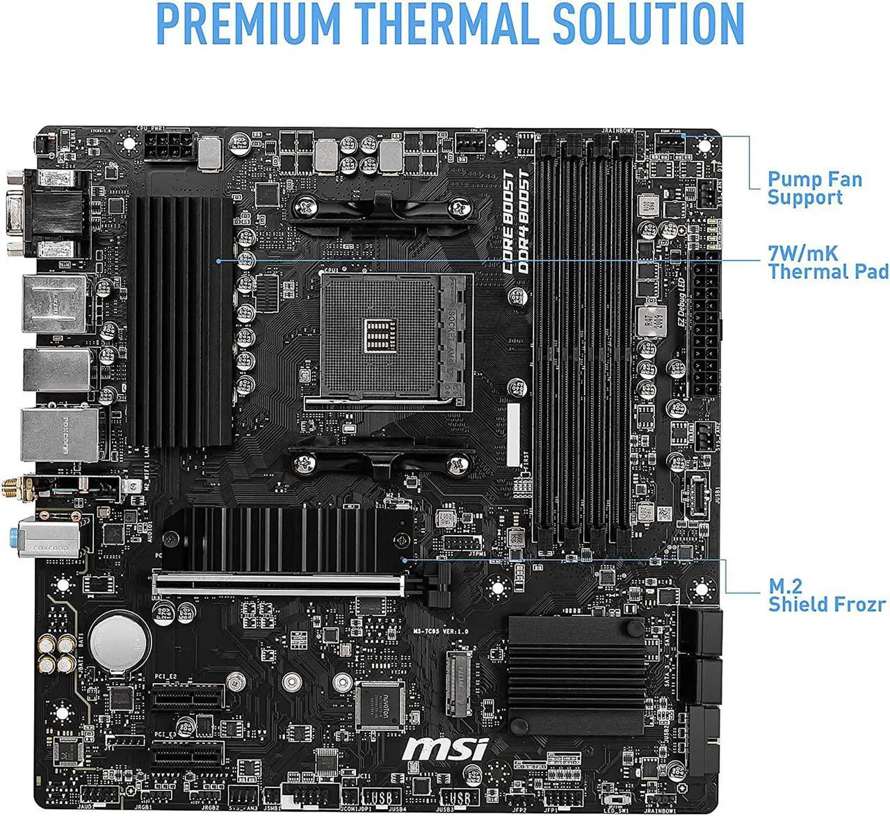 Refurbished: MSI B550M PRO-VDH WIFI6 AM4 Micro ATX AMD Motherboard ...