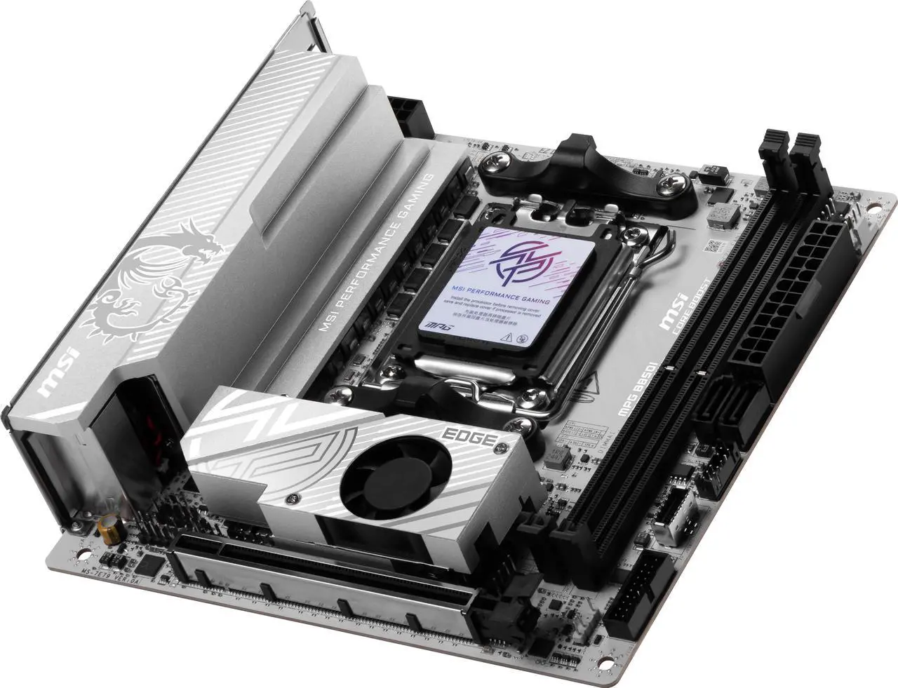 MSI MPG B850I EDGE TI WIFI AM5 Dual Channel DDR5 8200+ MT/s (OC) SATA ...