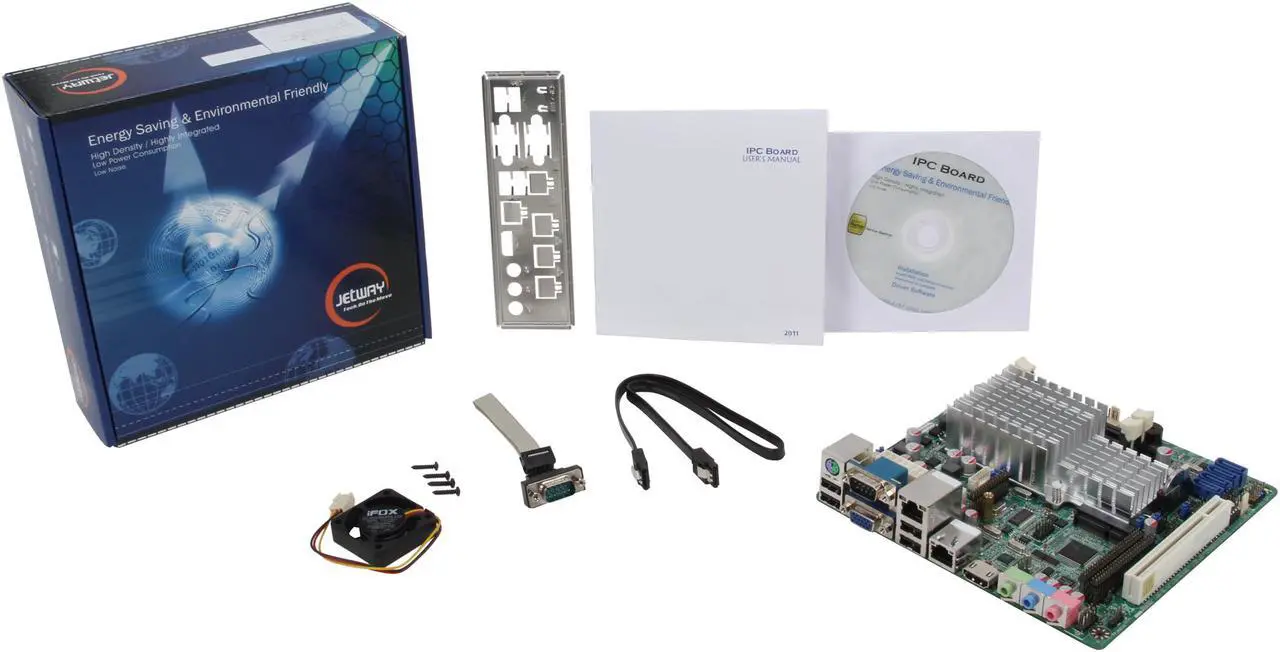 JetWay JNF9D-2700 Intel Atom D2700 (2.13GHz, Dual-Core) Mini ITX Motherboard / CPU Combo ...