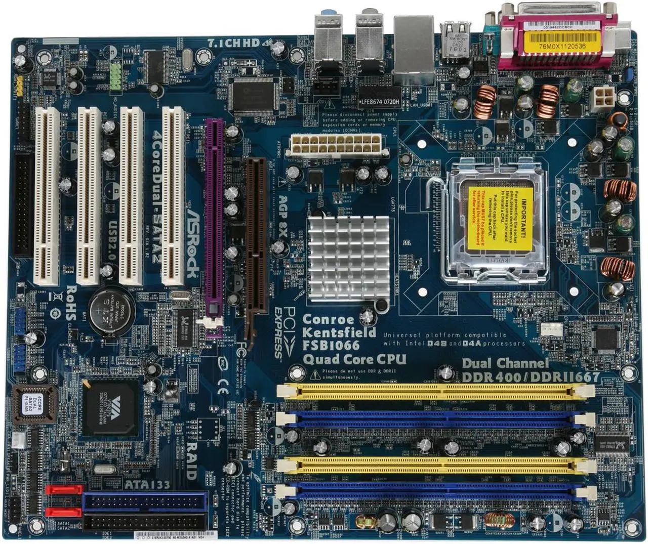 Open Box: ASRock 4CoreDual-SATA2 R2.0 LGA 775 ATX Intel Motherboard ...