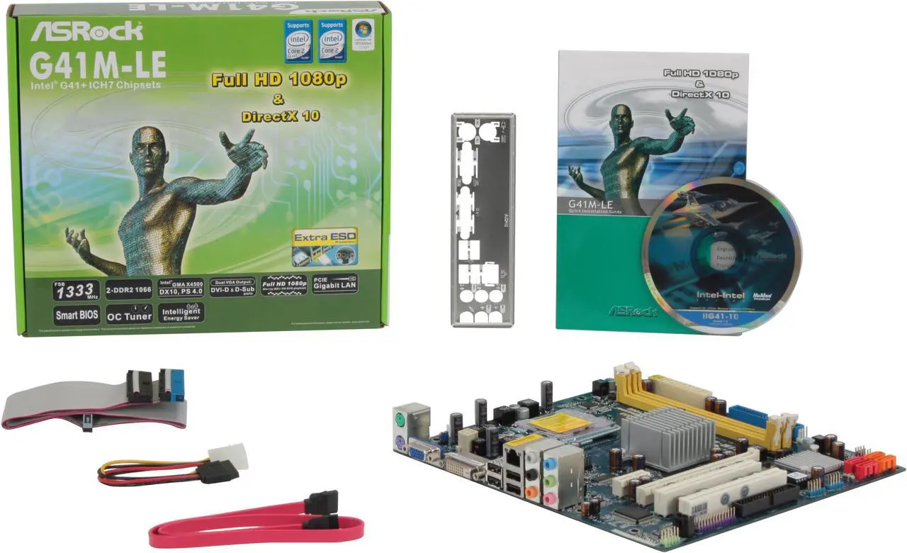 ASRock G41M-LE LGA 775 Micro ATX Intel Motherboard - Newegg.com