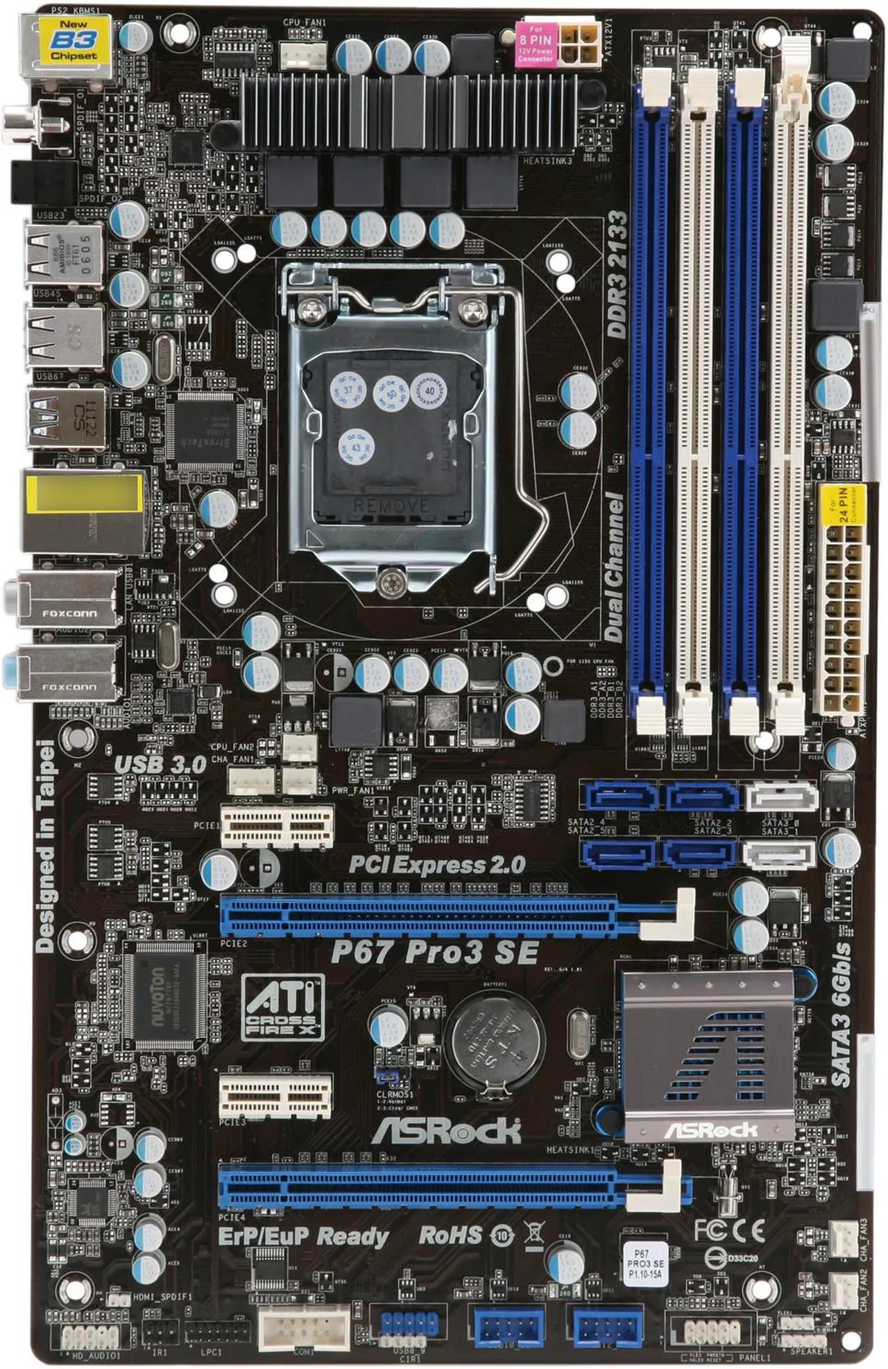 ASRock P67 PRO3 SE LGA 1155 ATX Intel Motherboard - Newegg.com