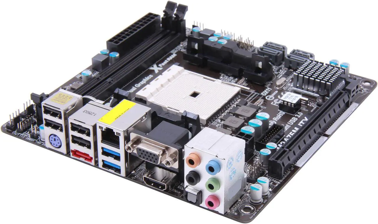 ASRock FM2A75M-ITX R2.0 FM2 Mini ITX AMD Motherboard - Newegg.com