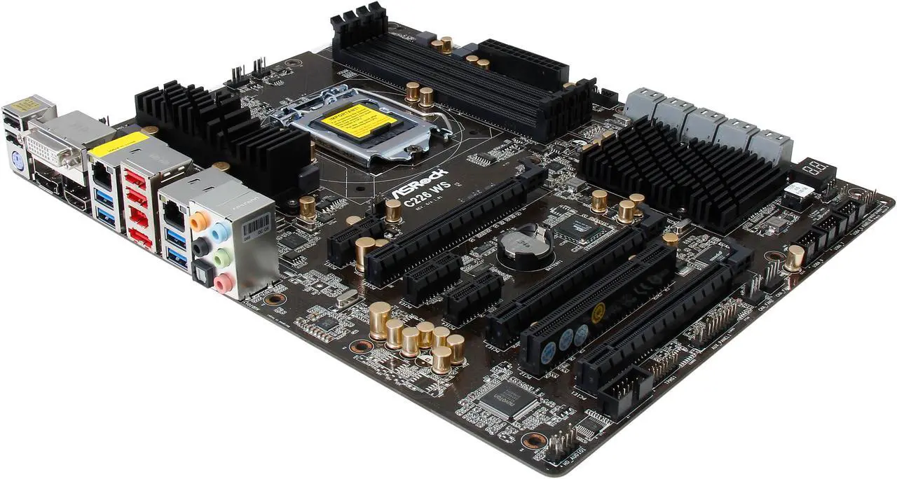 ASRock C226 WS ATX Server Motherboard - Newegg.com