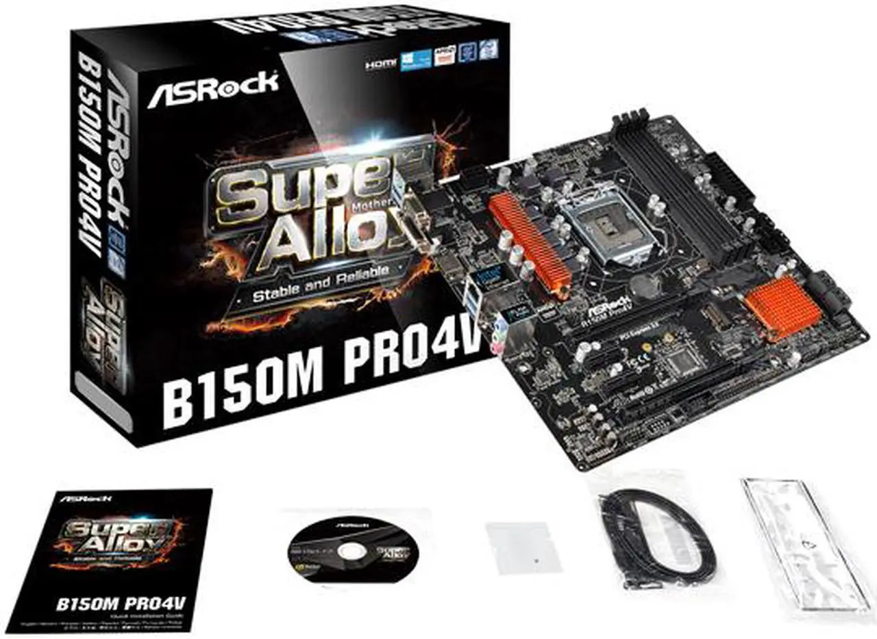 ASRock B150M Pro4V LGA 1151 Micro ATX Motherboards - Intel - Newegg.com