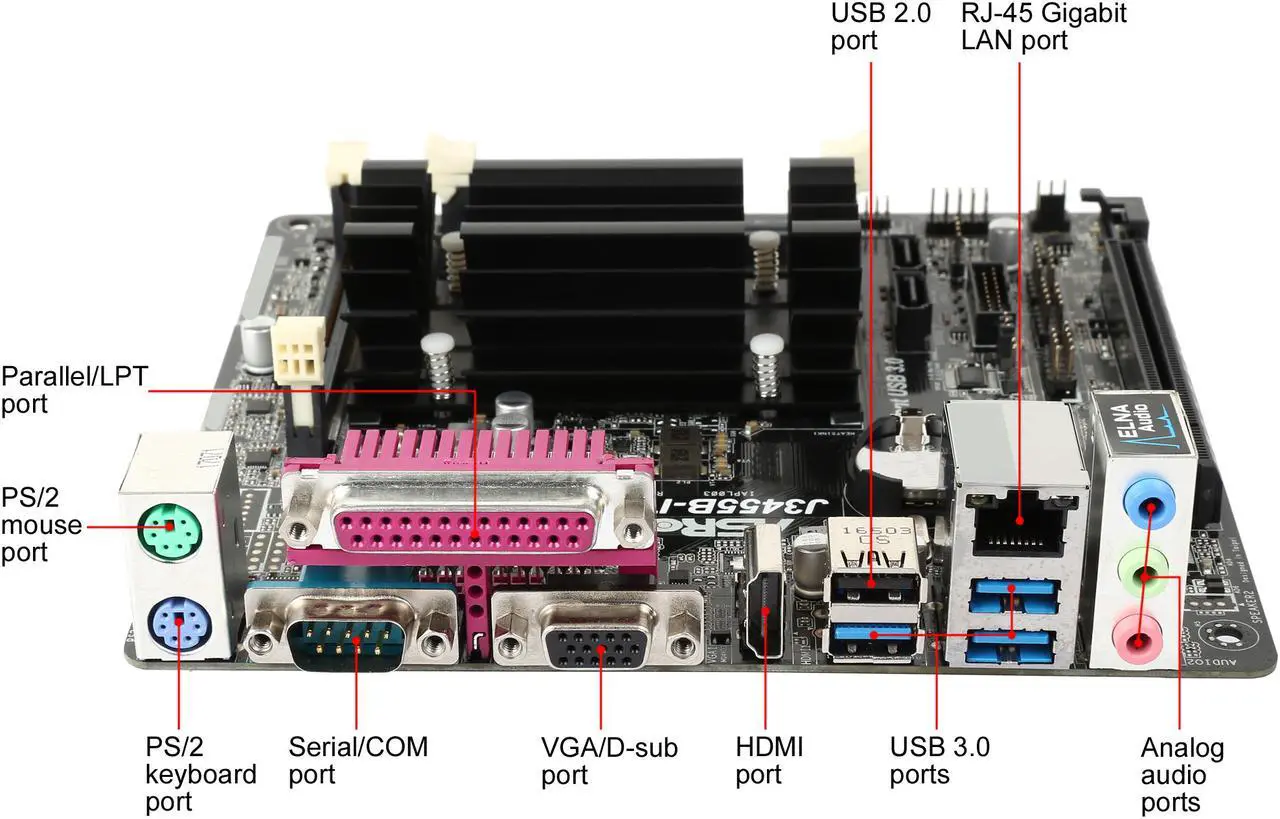 Open Box: ASRock J3455B-ITX Intel Quad-Core Processor J3455 (up to 2.3 ...