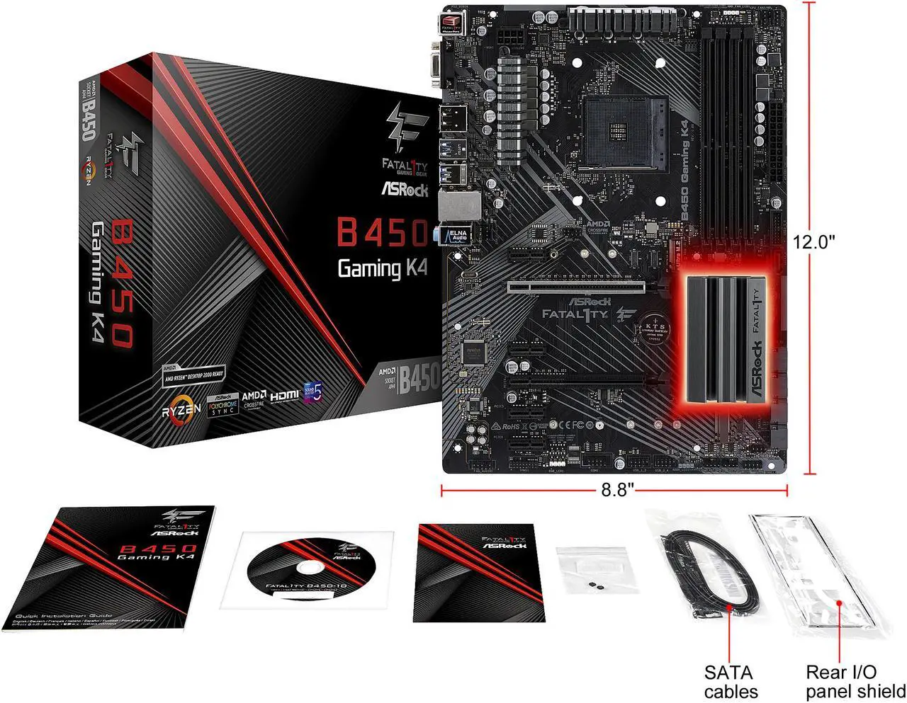 ASRock Fatal1ty B450 GAMING K4 AM4 ATX AMD Motherboard - Newegg.com