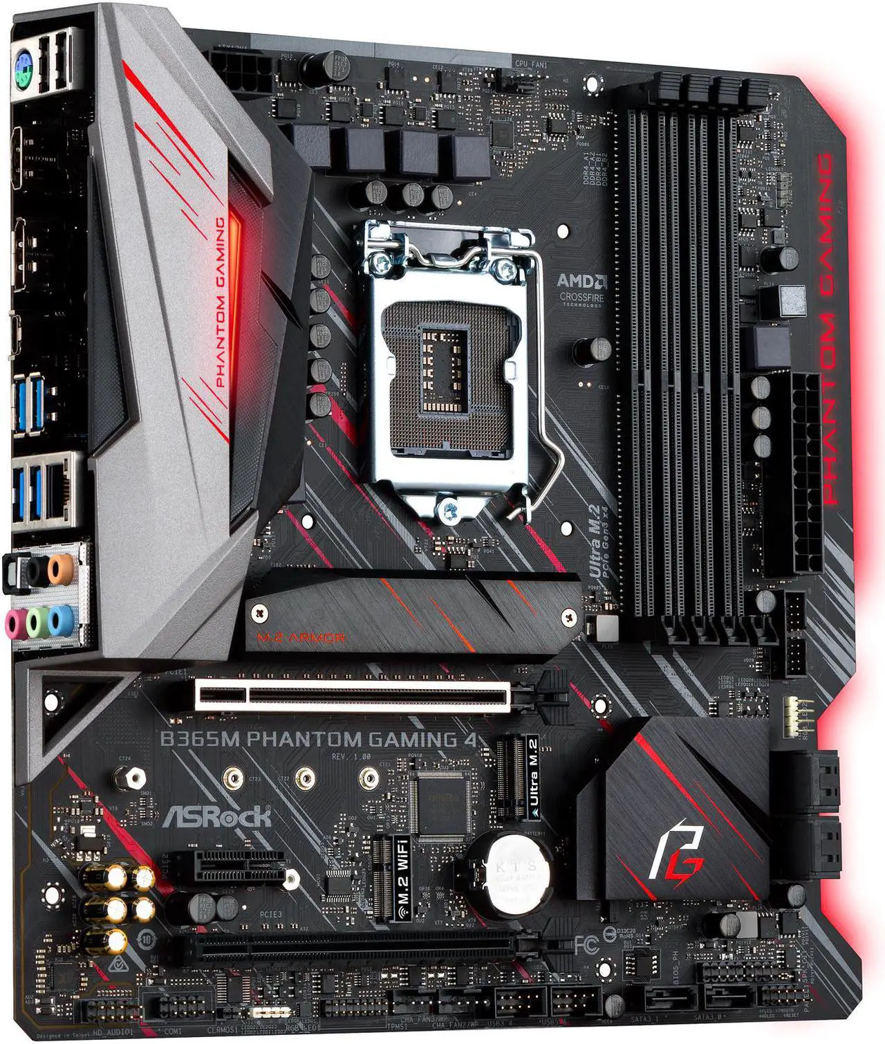 ASRock B365M Phantom Gaming 4 LGA 1151 (300 Series) Micro ATX Intel ...