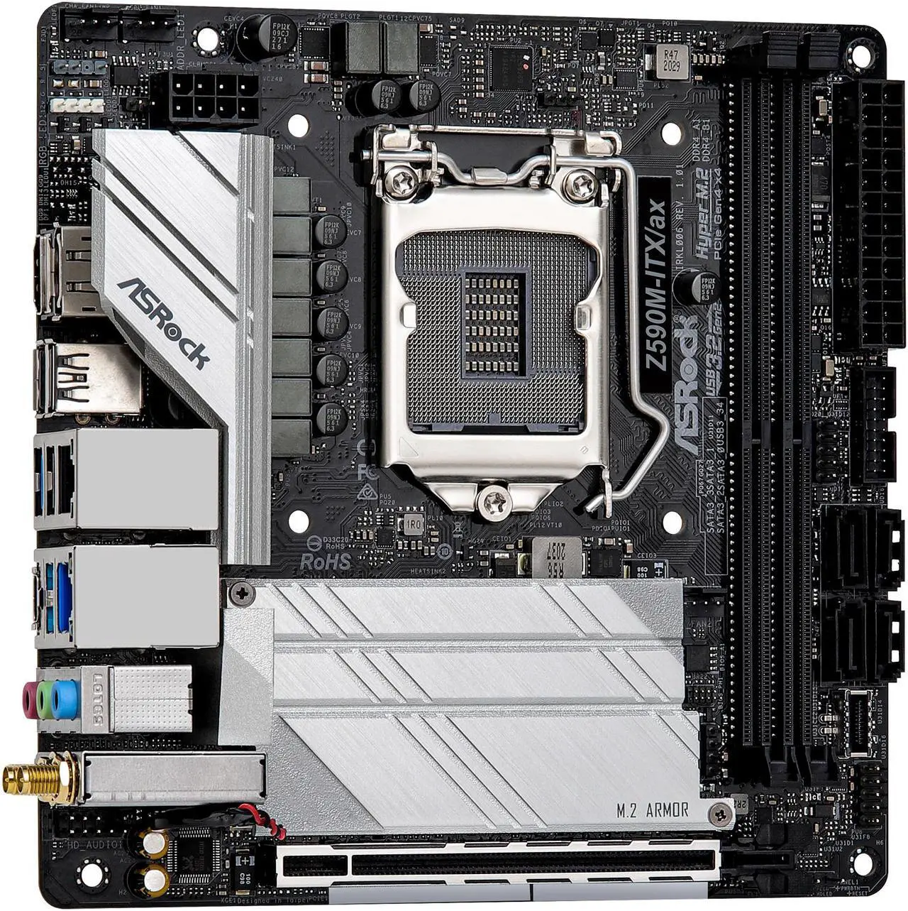 ASRock Z590M-ITX/AX LGA 1200 Mini ITX Intel Motherboard - Newegg.com