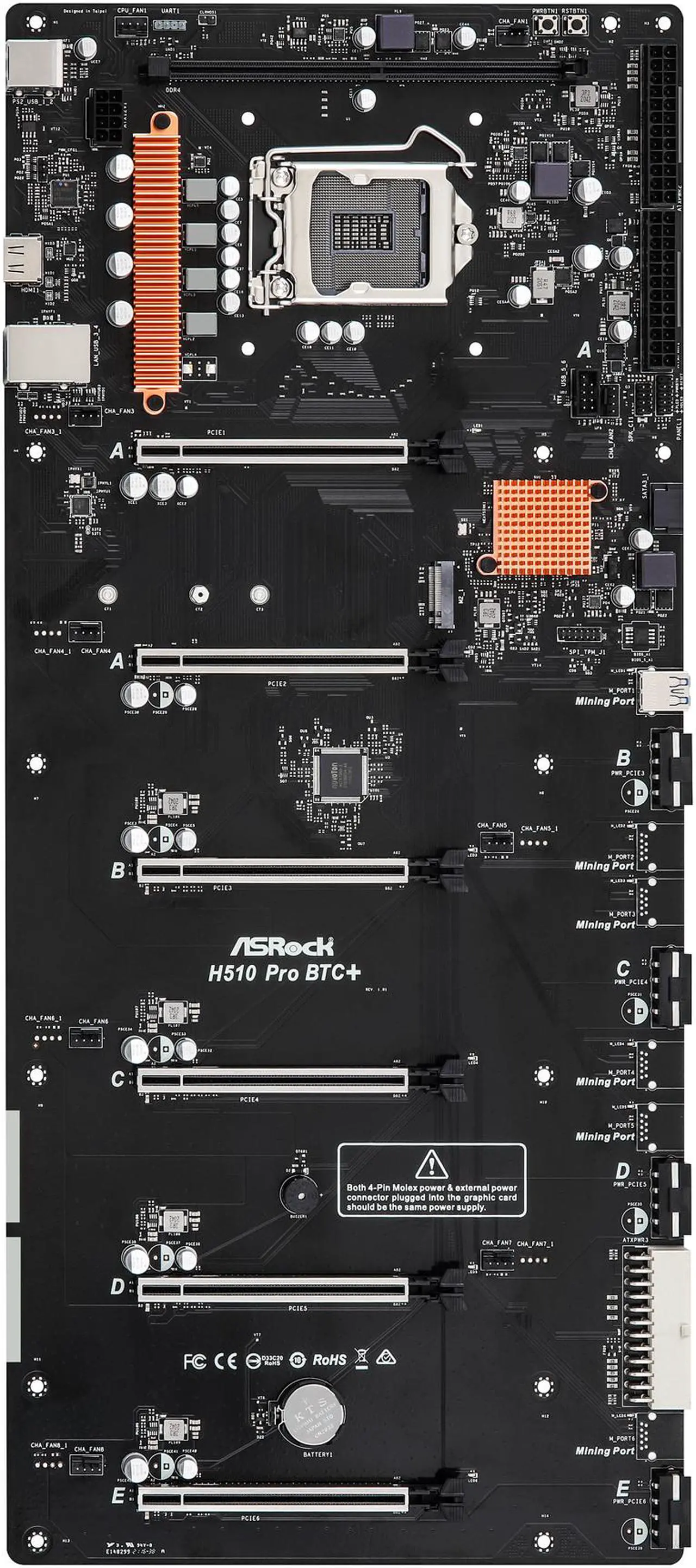 ASRock H510 PRO BTC+ LGA 1200 for Cryptocurrency Mining (BTC) Intel ...